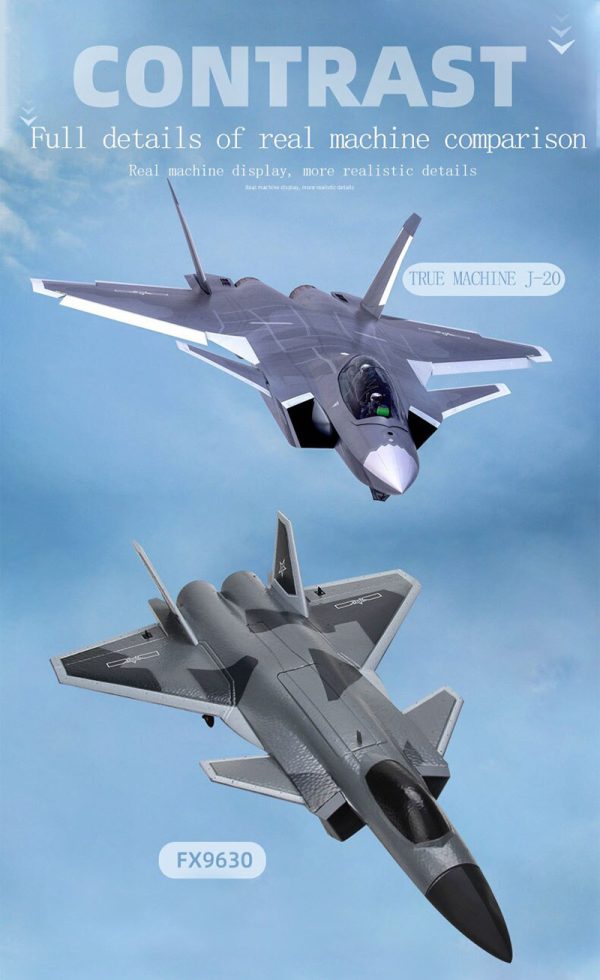 J20 Fighter FX9630 RC AirCraft Remote Control Airplane Soft Rubber Head Glider